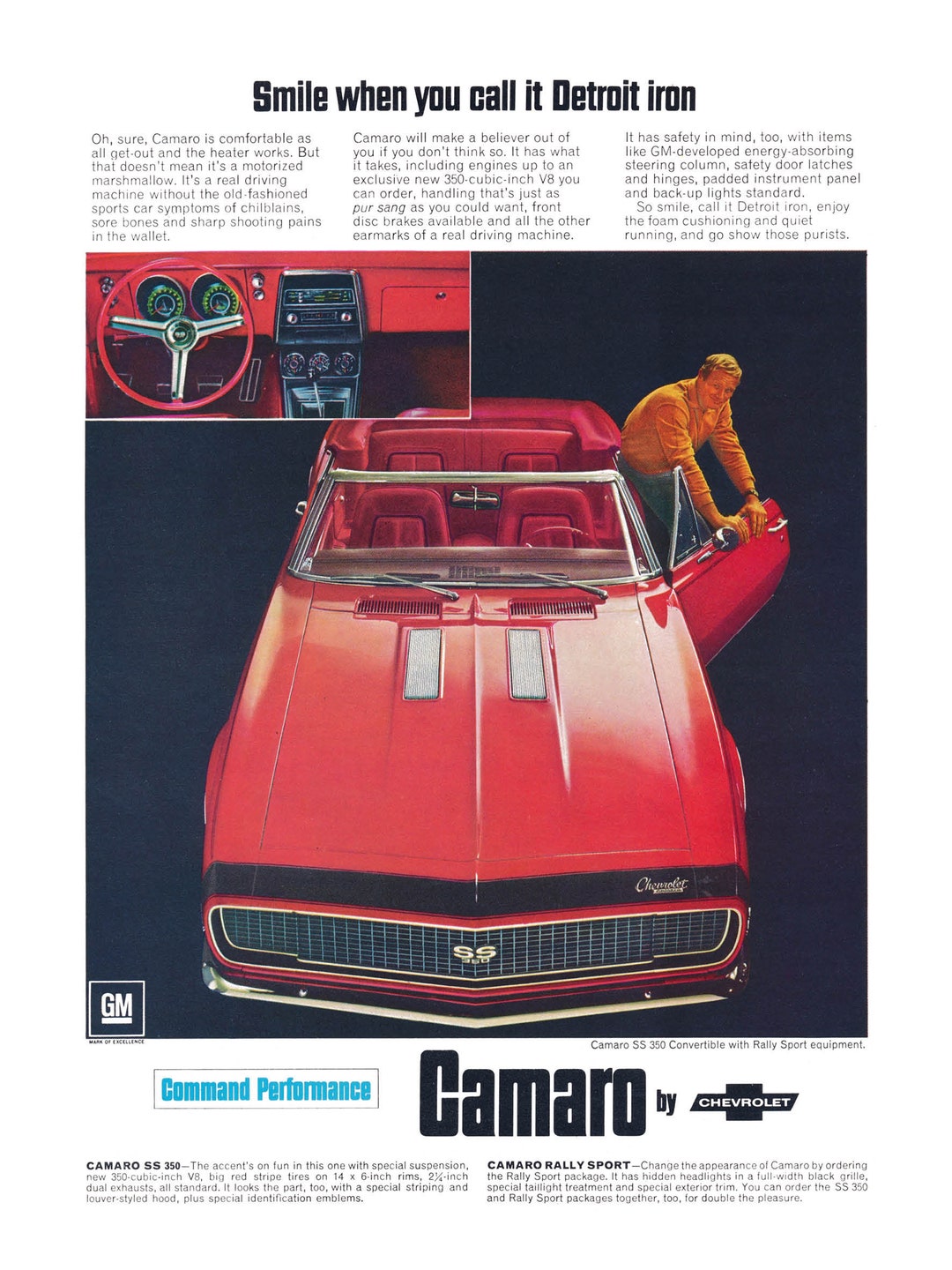 1967 Chevy Camaro SS Advertisement PRINT - Etsy