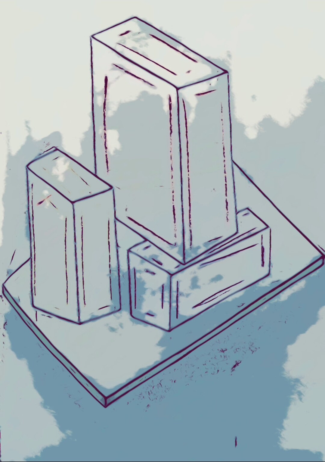 Various Blocks Still Life Drawing - Etsy