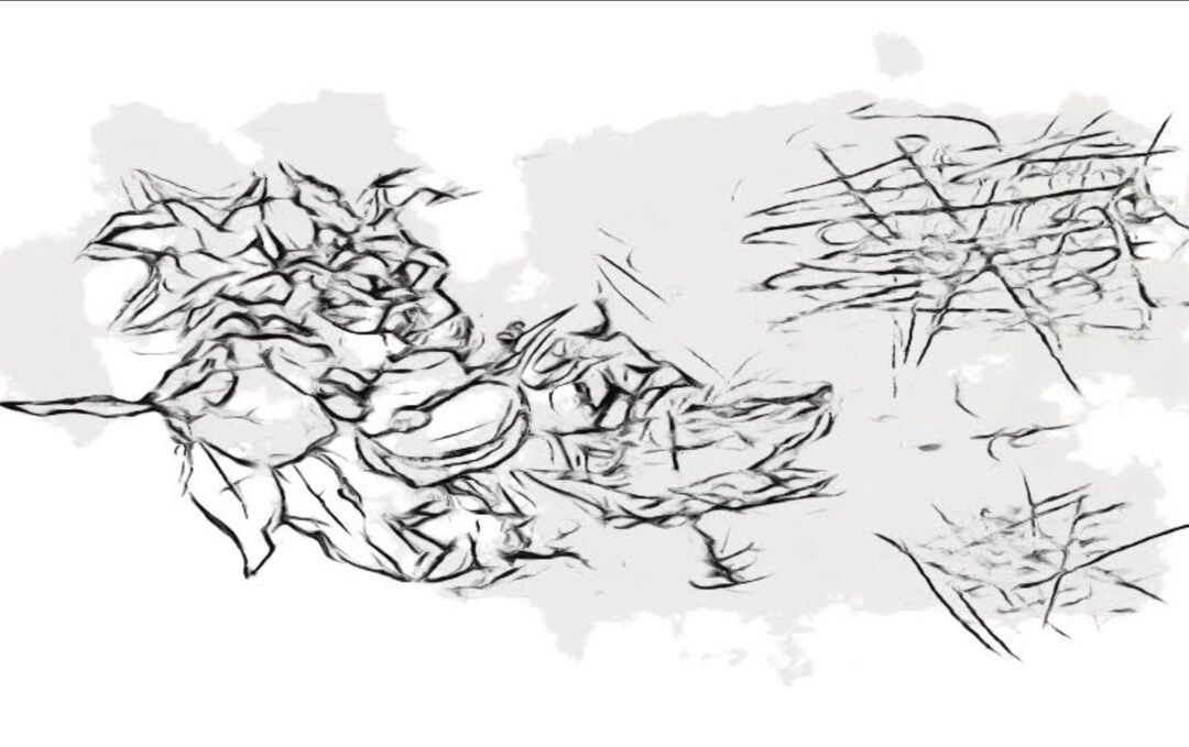 Many Leaves Drawing - Etsy