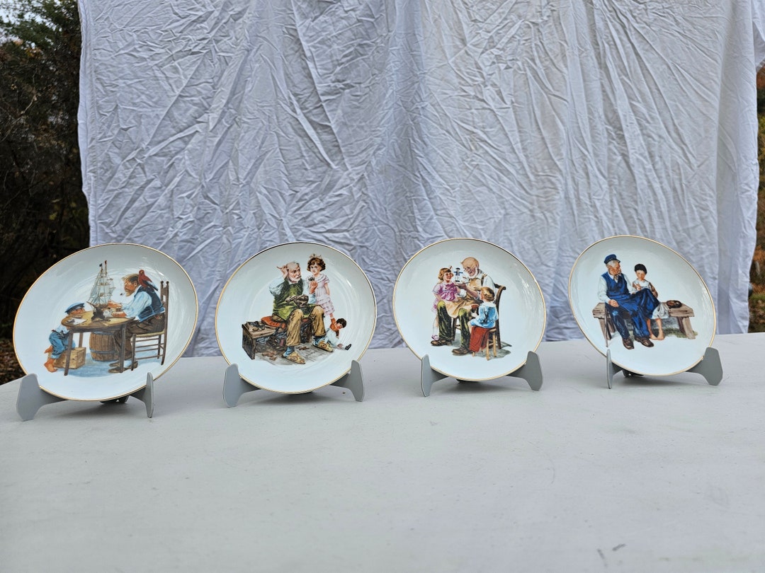 Classic Plate Gift Set Inspired by Norman Rockwell - Etsy
