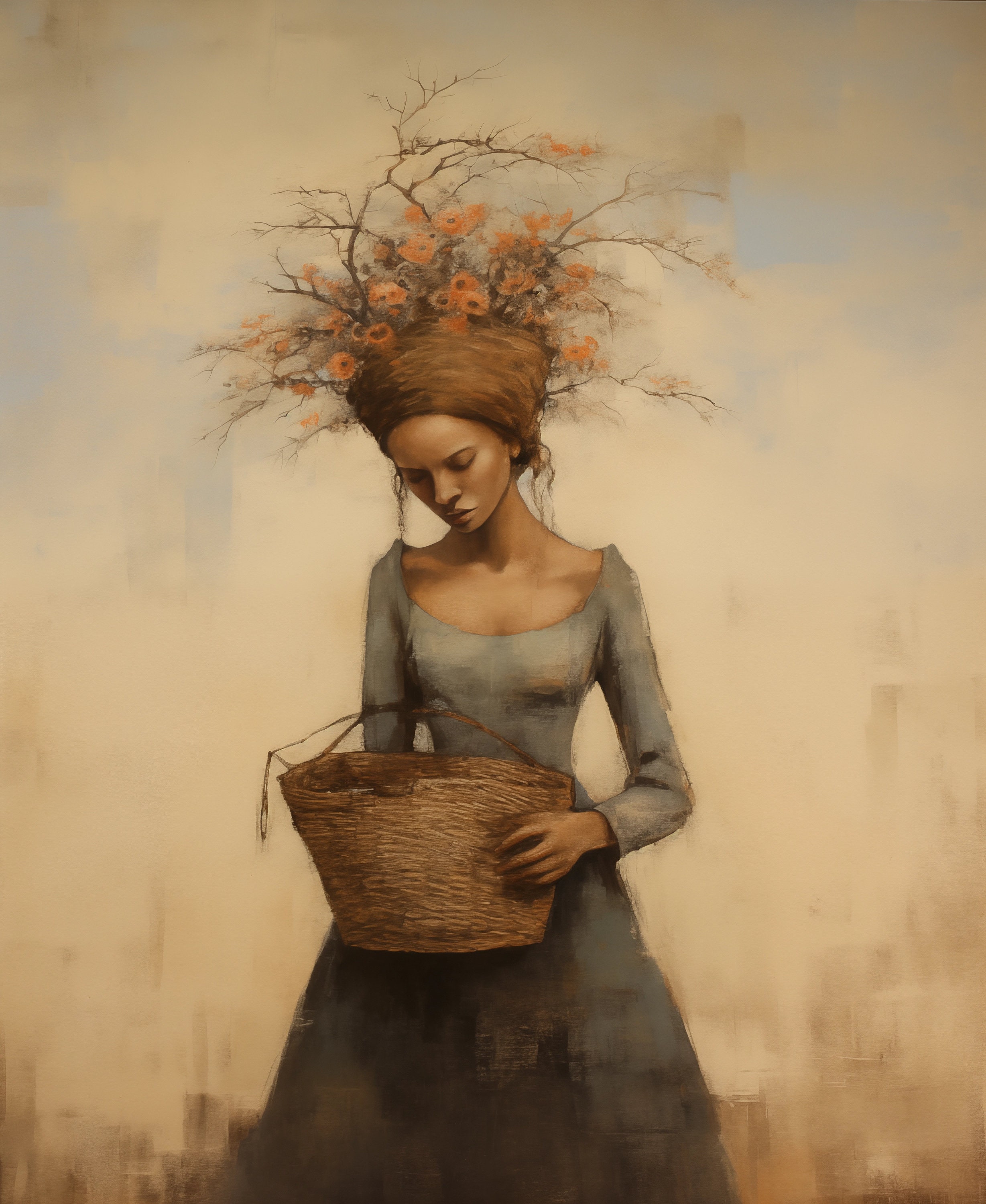 Rustic Portrait Art, Rustic Country Farmhouse Wall Decor Vintage Style ...