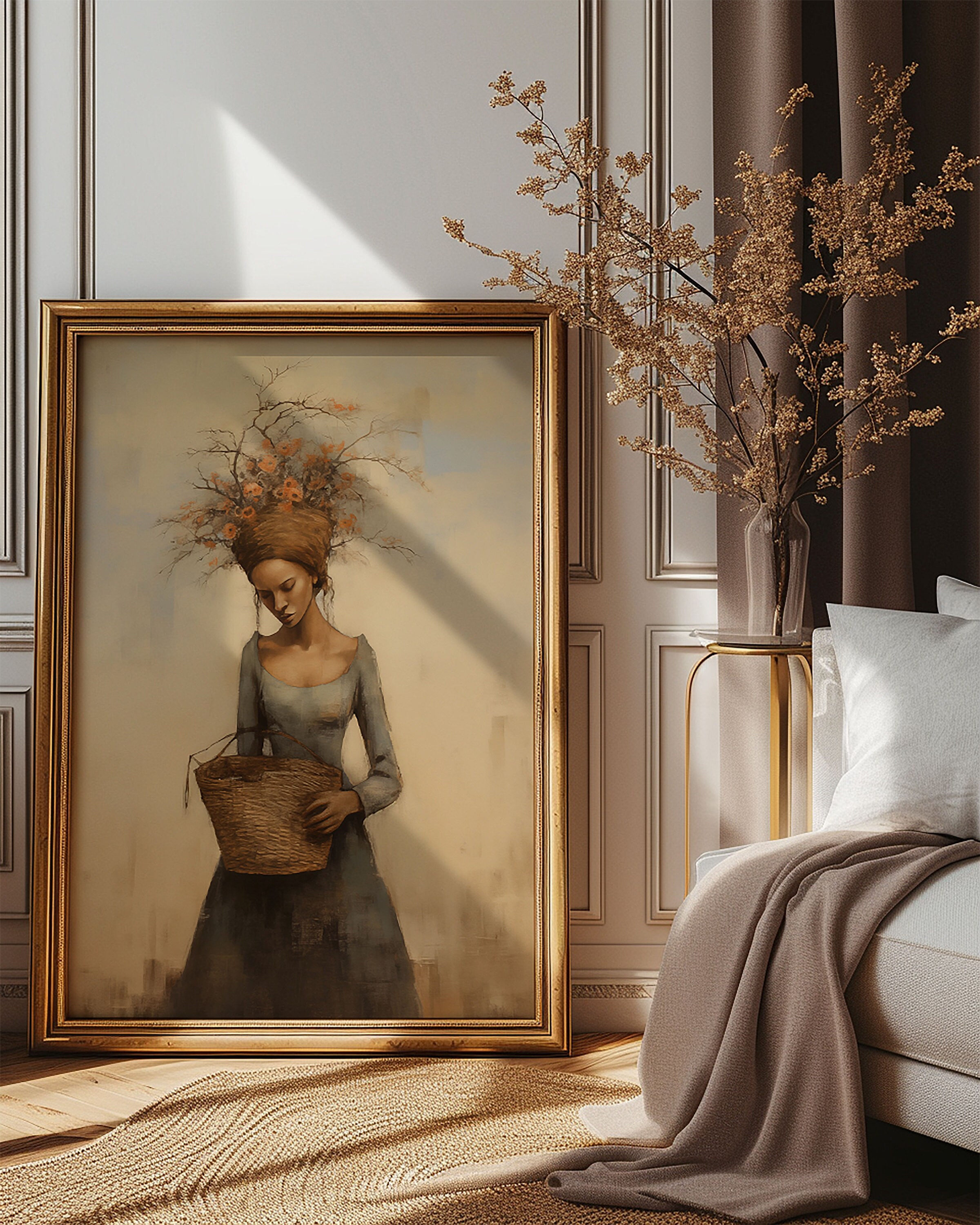 Rustic Portrait Art, Rustic Country Farmhouse Wall Decor Vintage Style ...