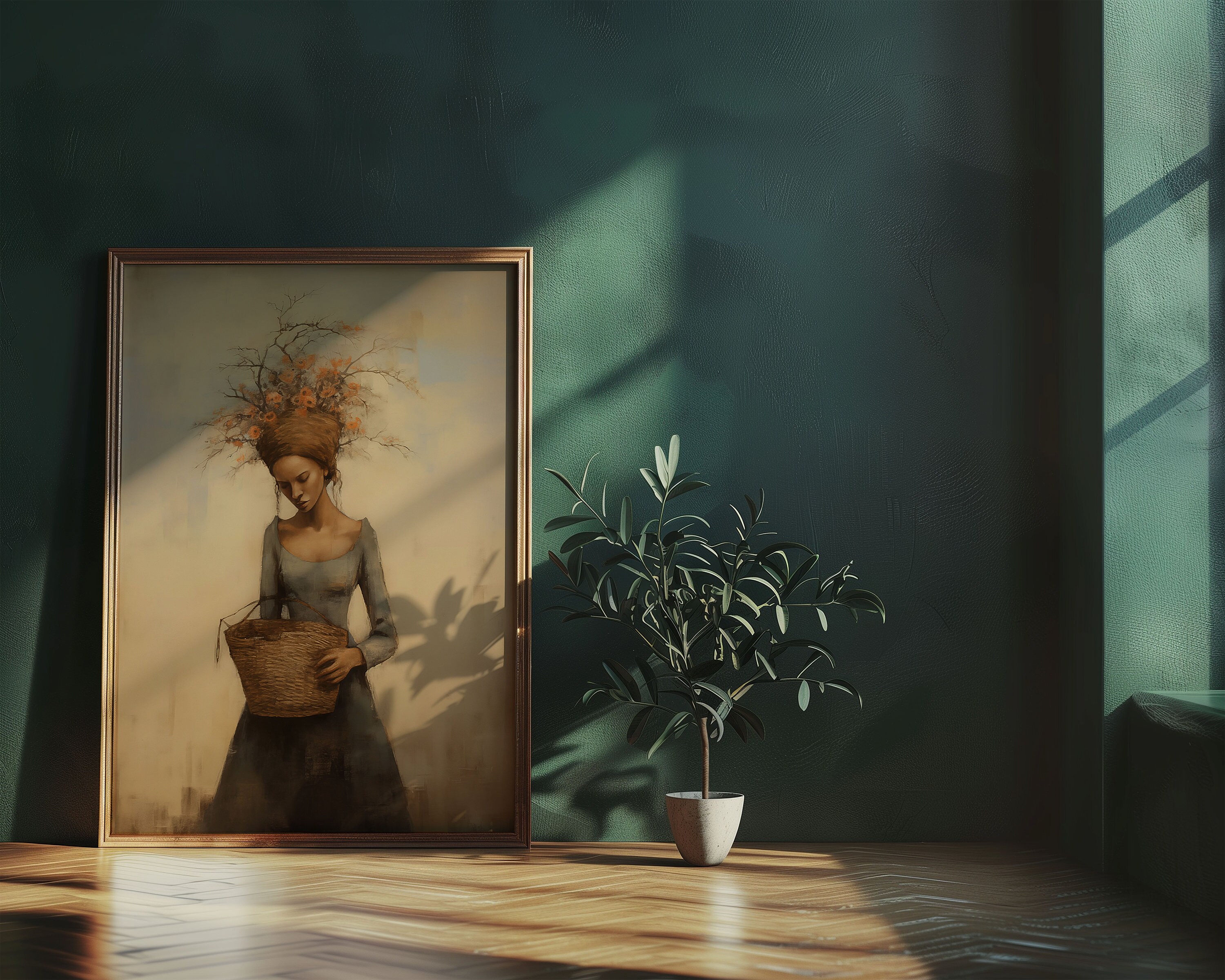 Rustic Portrait Art, Rustic Country Farmhouse Wall Decor Vintage Style ...