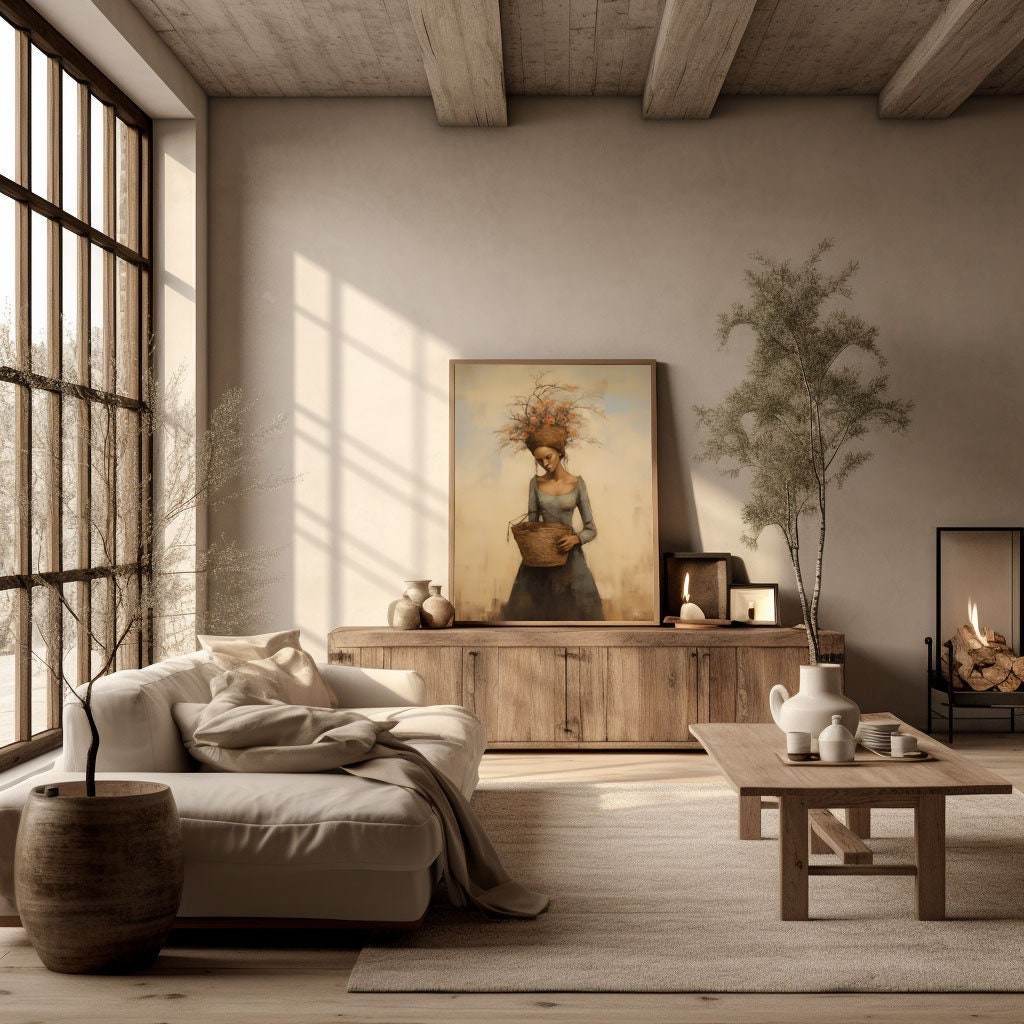 Rustic Portrait Art, Rustic Country Farmhouse Wall Decor Vintage Style ...