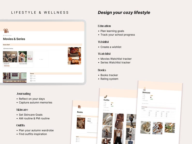 Autumn Notion Planner, Cozy Fall Template, Autumn Aesthetic Planner ...