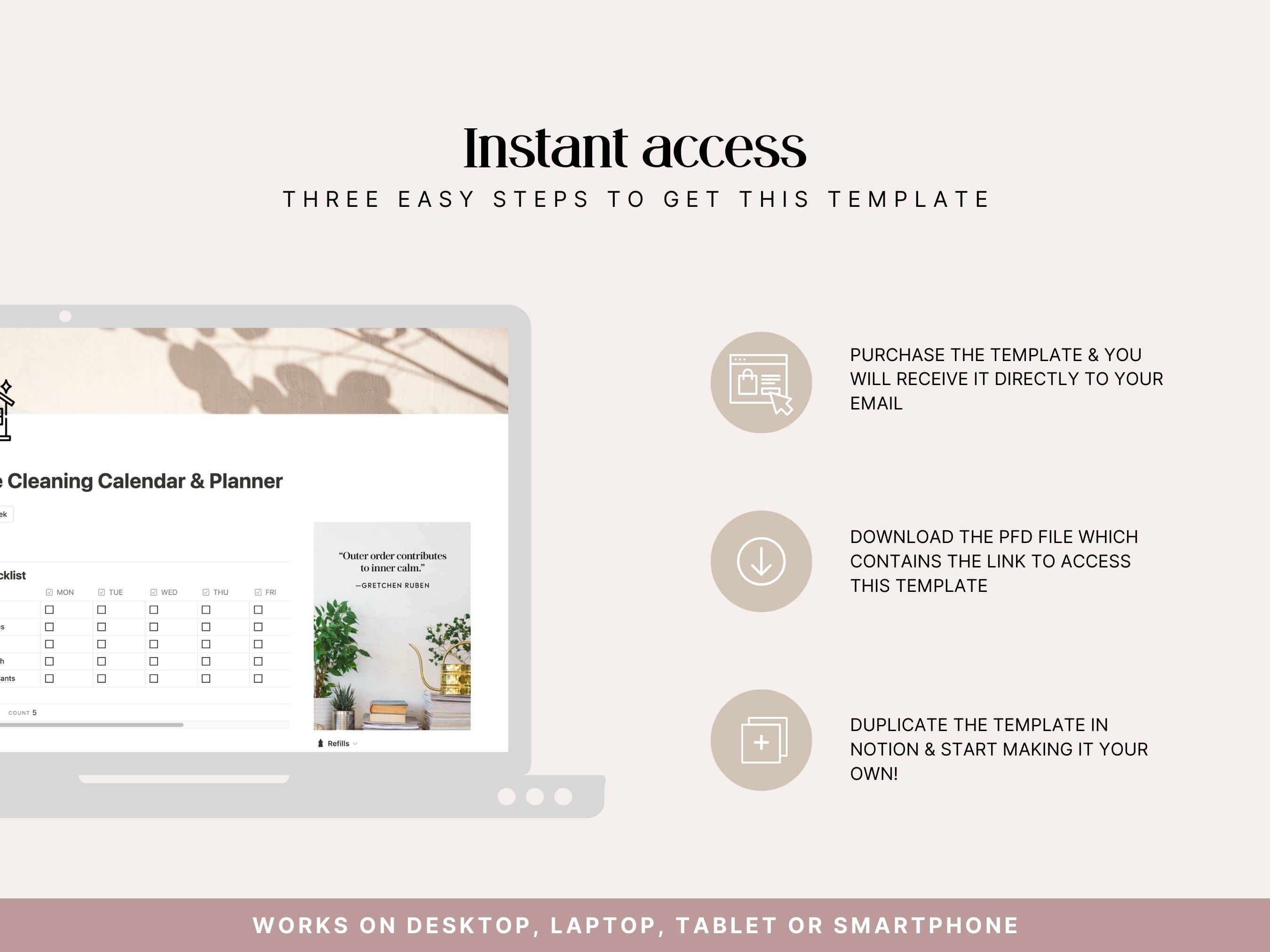 Notion Cleaning Schedule Template – Home Organization & Routine Planner ...