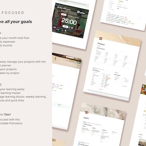 Beige Aesthetic Notion Template, Beige Notion Planner, Life Dashboard, Digital Planner ...