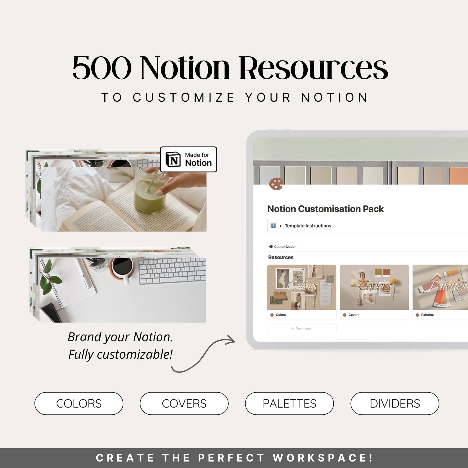 Notion Customization, Notion Covers Bundle, Notion Branding, Custom Notion, Aesthetic Notion ...