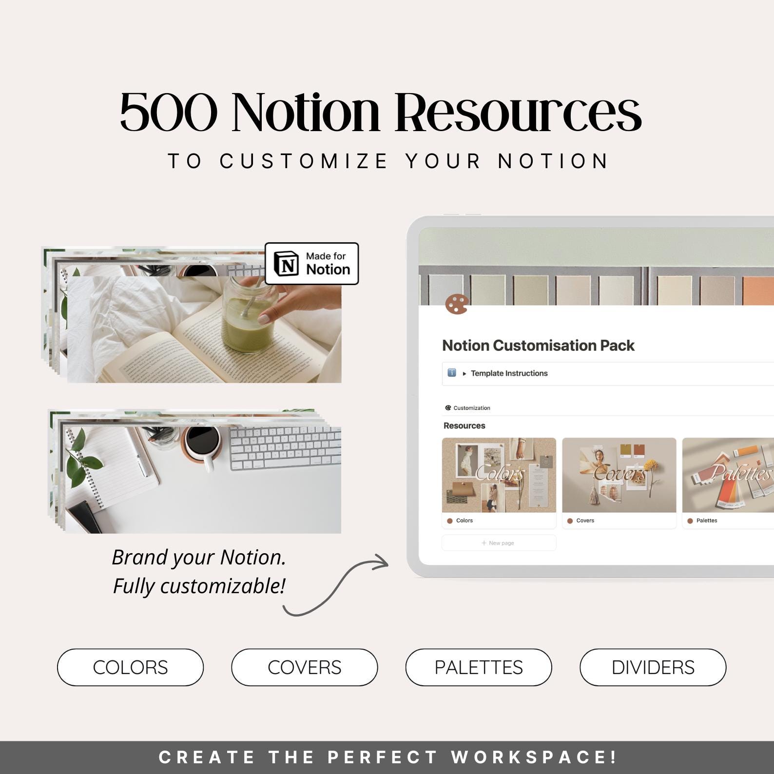 Notion Customization, Notion Covers Bundle, Notion Branding, Custom ...