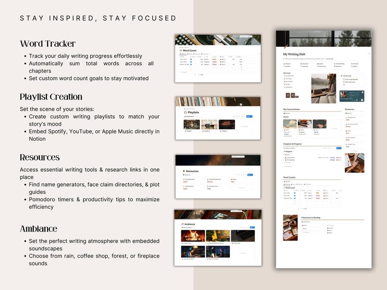 Notion Writing Template, Novel Planning Template, Book Writing ...