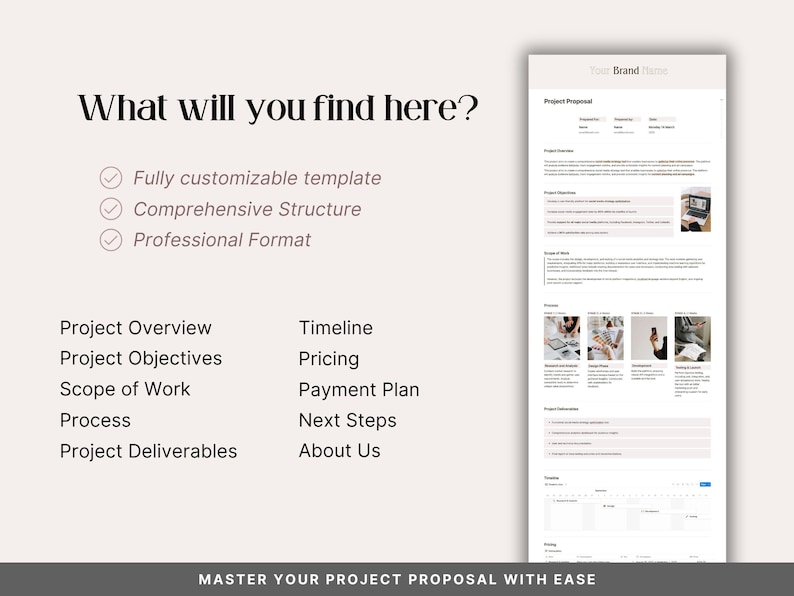 Notion Project Proposal Template, Professional Notion Template, Client ...