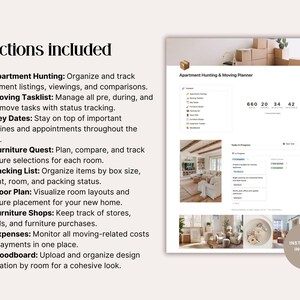 Moving Planner Notion, Notion Moving Template, Move Checklist, Apartment Hunting, Notion ...