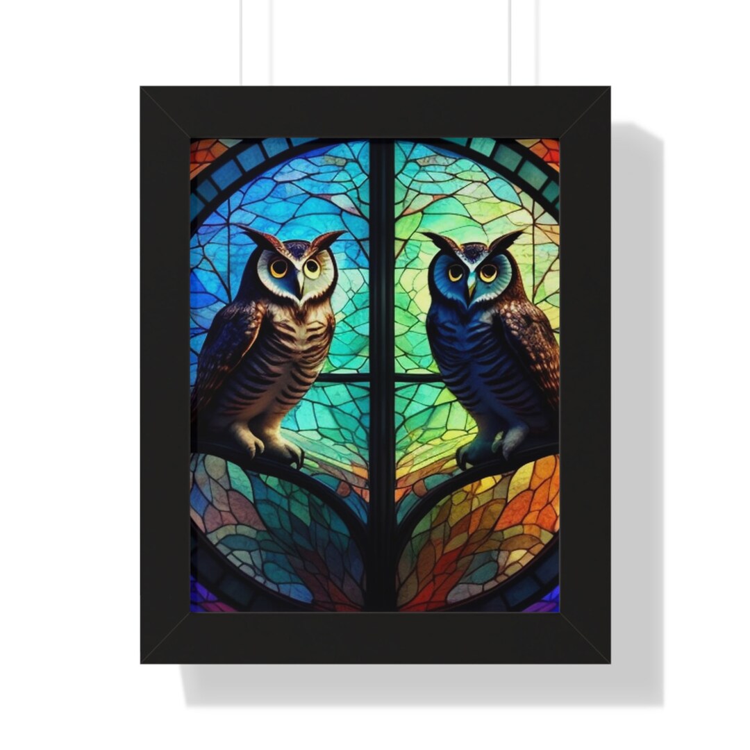 Owls of a Feather Framed Vertical Poster - Etsy
