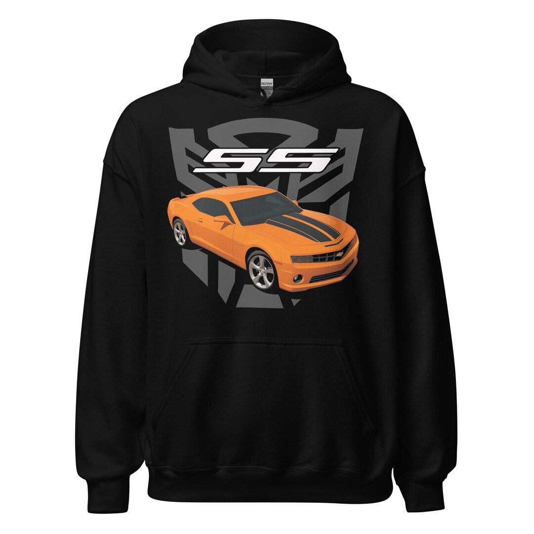 Orange Camaro SS Hoodie | Vintage Muscle Car Pullover Sweatshirt | Car ...