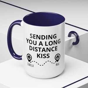 Personalized Long-distance Mug Sending You a Long-distance Kiss ...