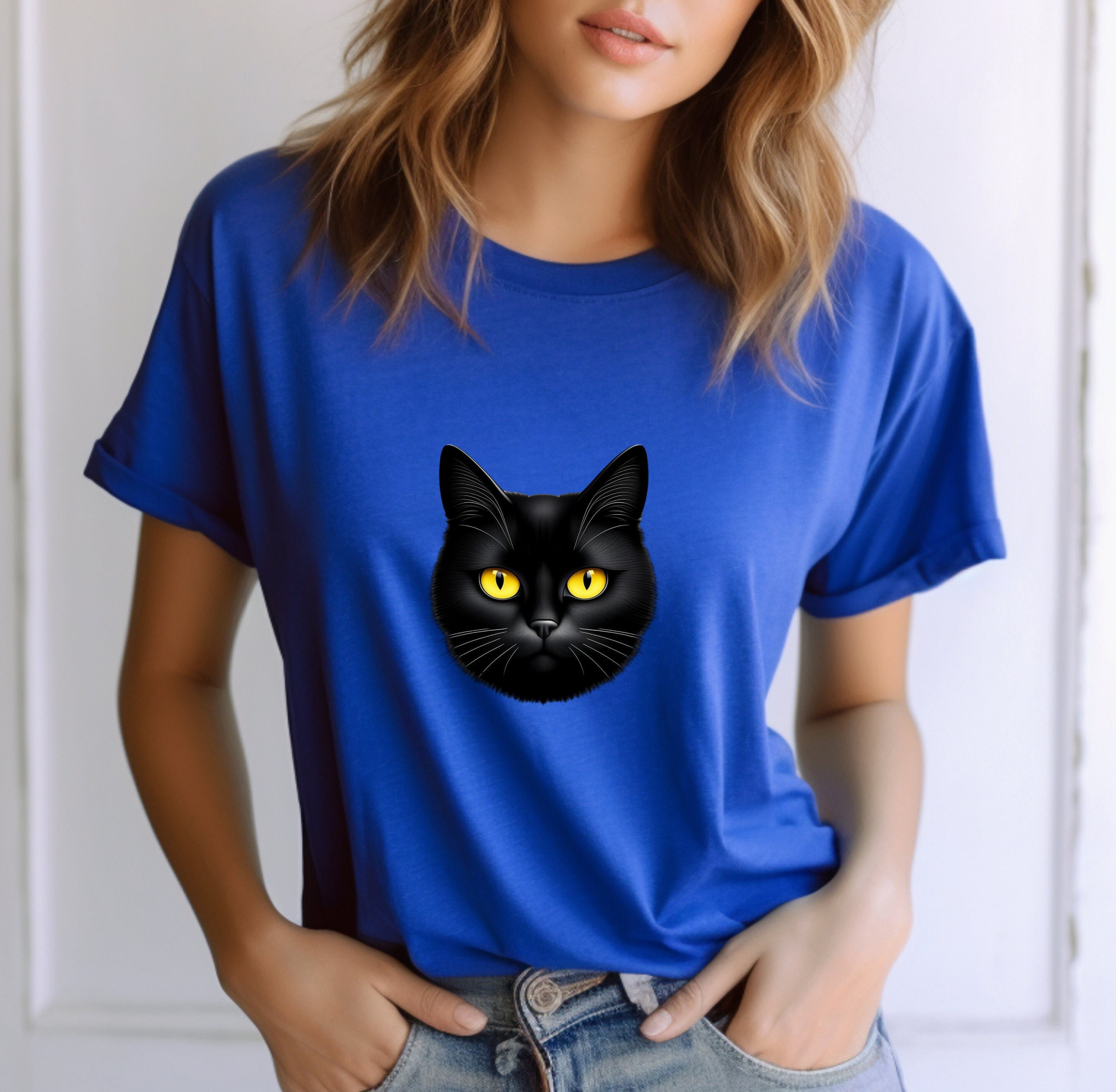 Unisex T-shirt Cat Face, Adorable Cat Shirt, Shirt for Him or Her, Cat ...