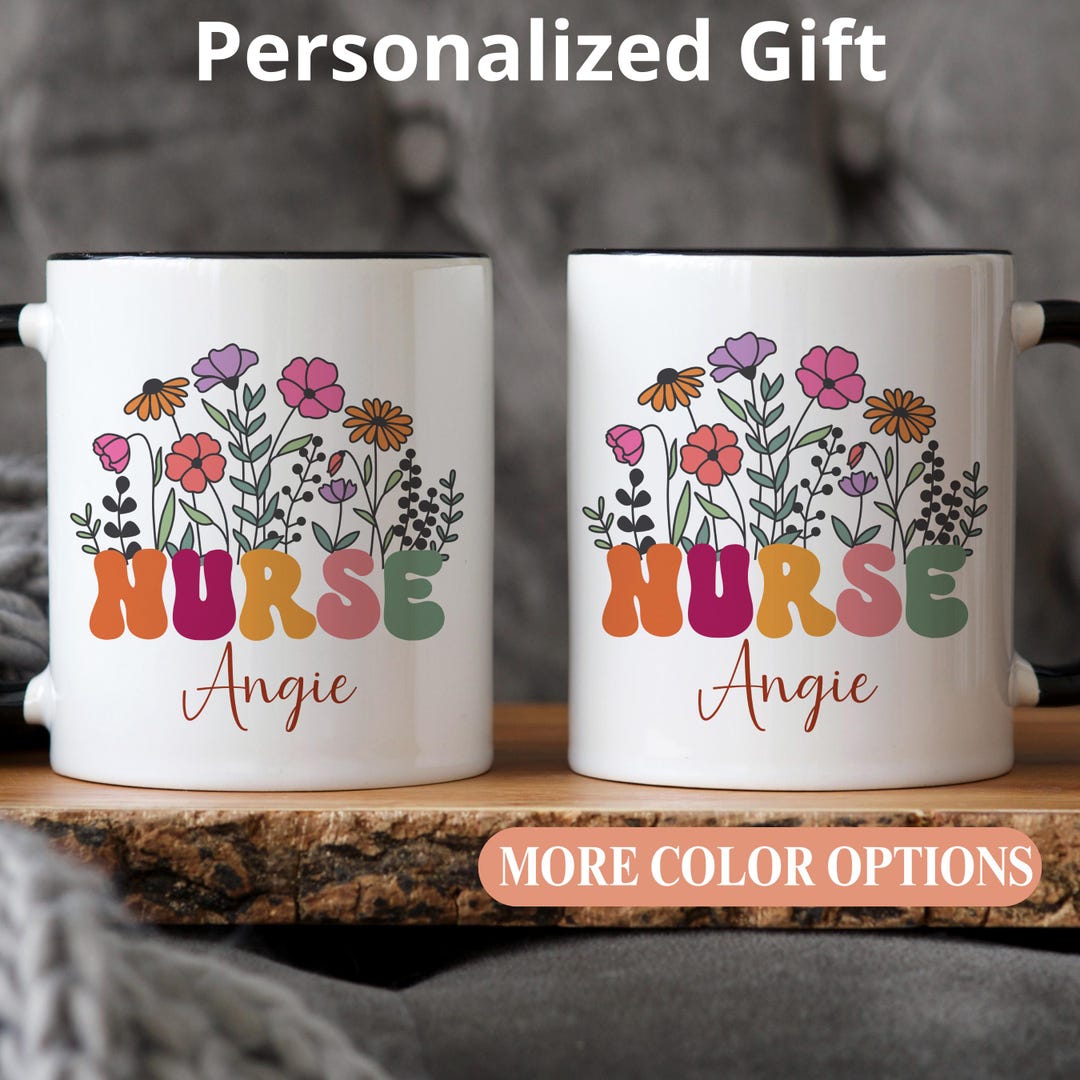 Custom Nurse Mug, Personalized Nurse Coffee Mug, Custom RN Gifts, Nurse ...