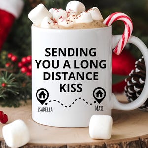 Personalized Long-distance Mug Sending You a Long-distance Kiss ...