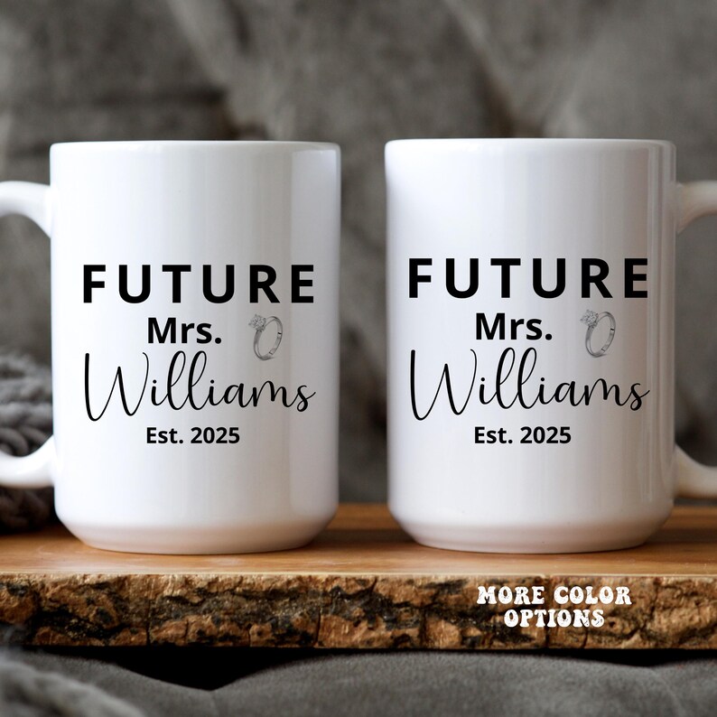 Personalized Future Mrs. Mug | Bride to Be Coffee Cup | Custom Bridal ...