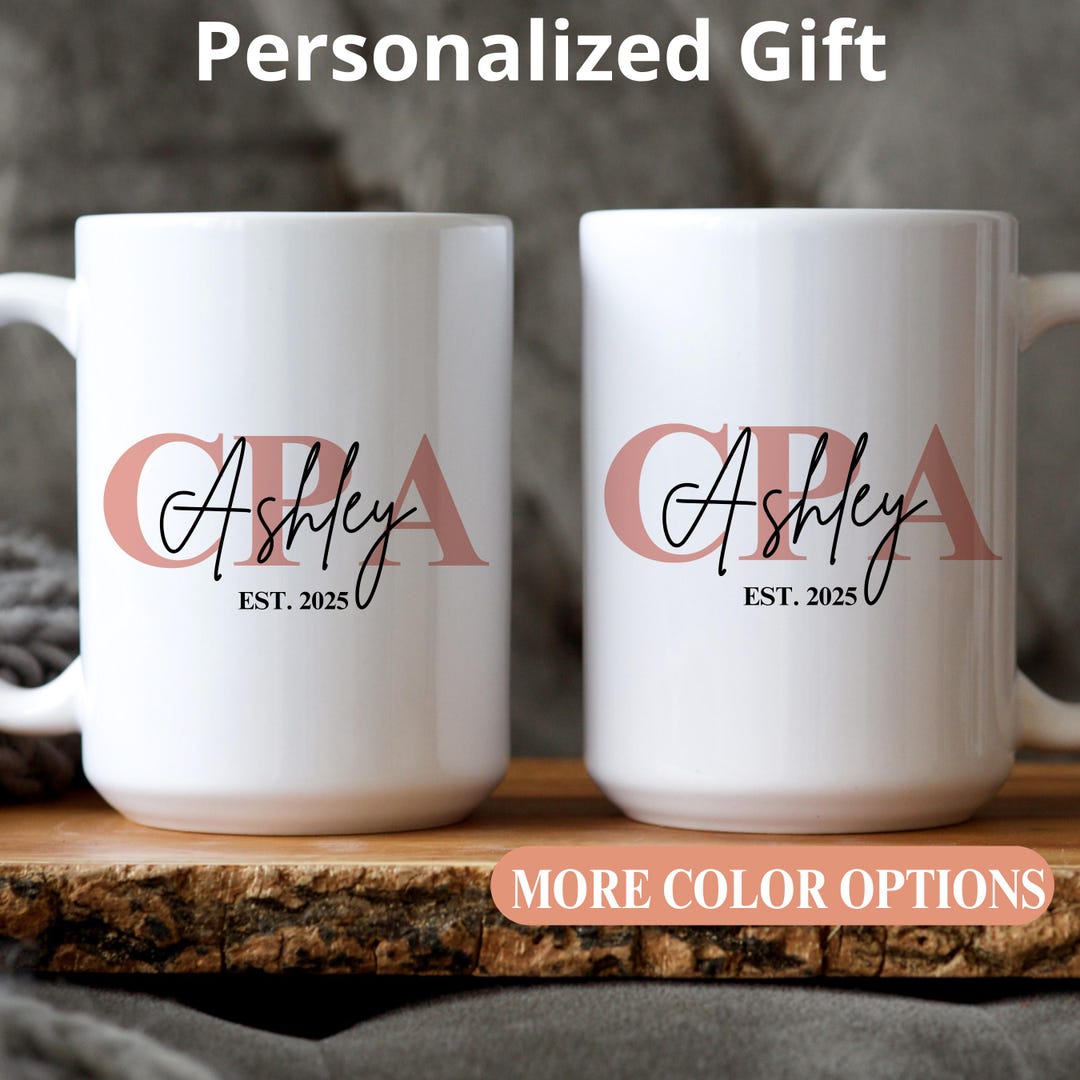 Personalized CPA Mug New Grad Personalize Graduation Accountant ...