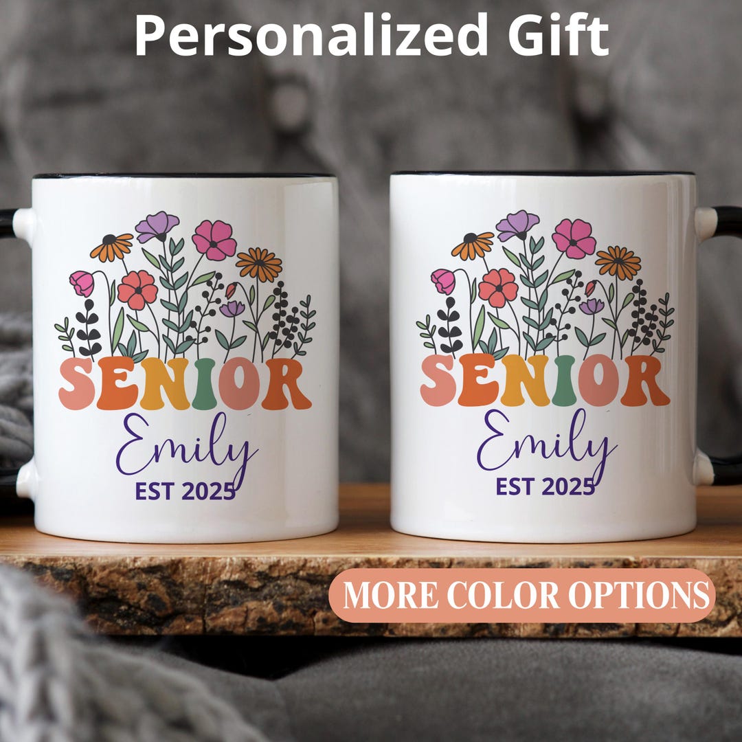 Personalized Senior Class of 2025 Coffee Cup Graduating Coquette Mug ...