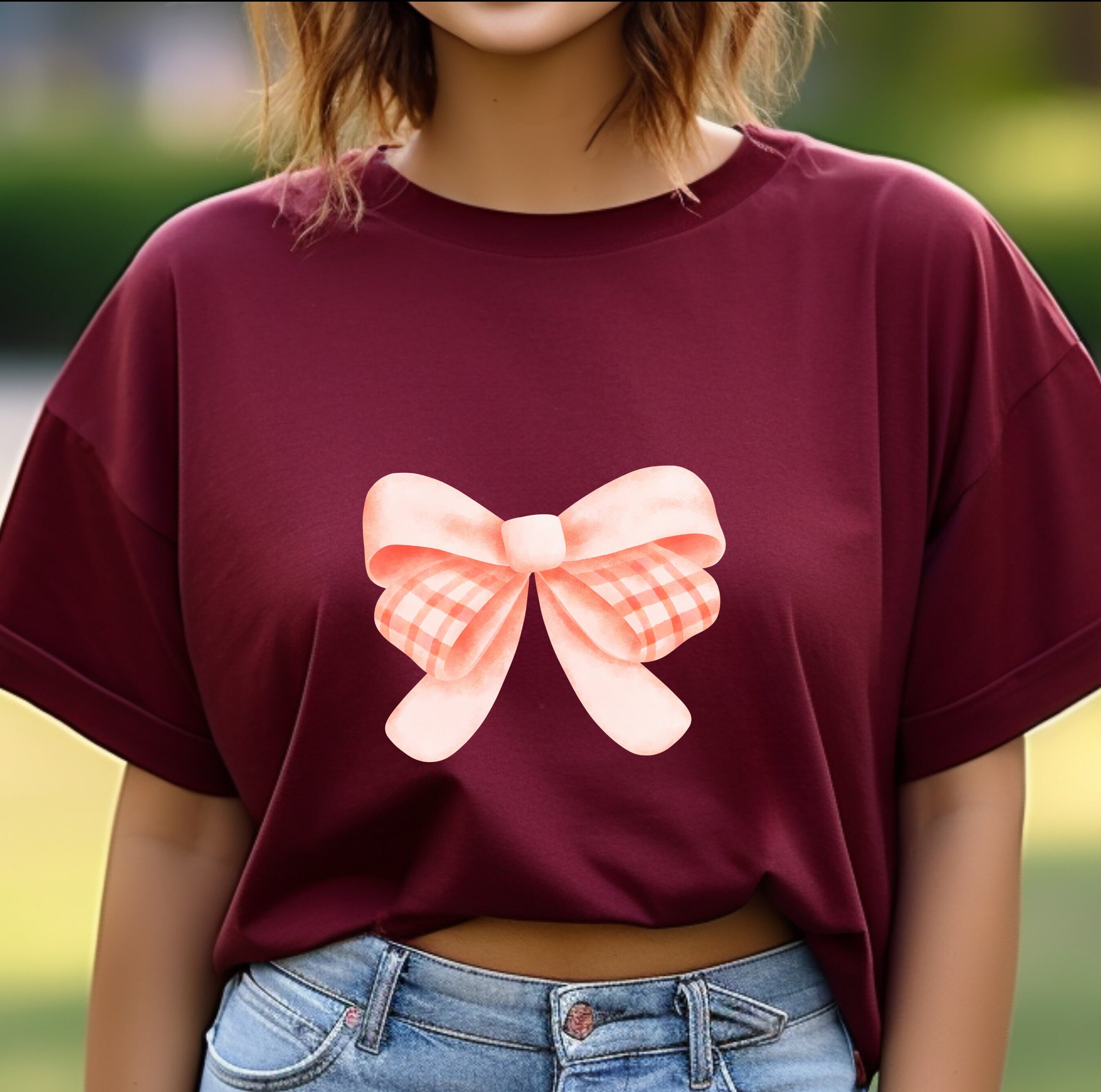 Coquette Bow Bliss Tee Shirt, Preppy Bows Shirt, Pink Coquette Girly ...