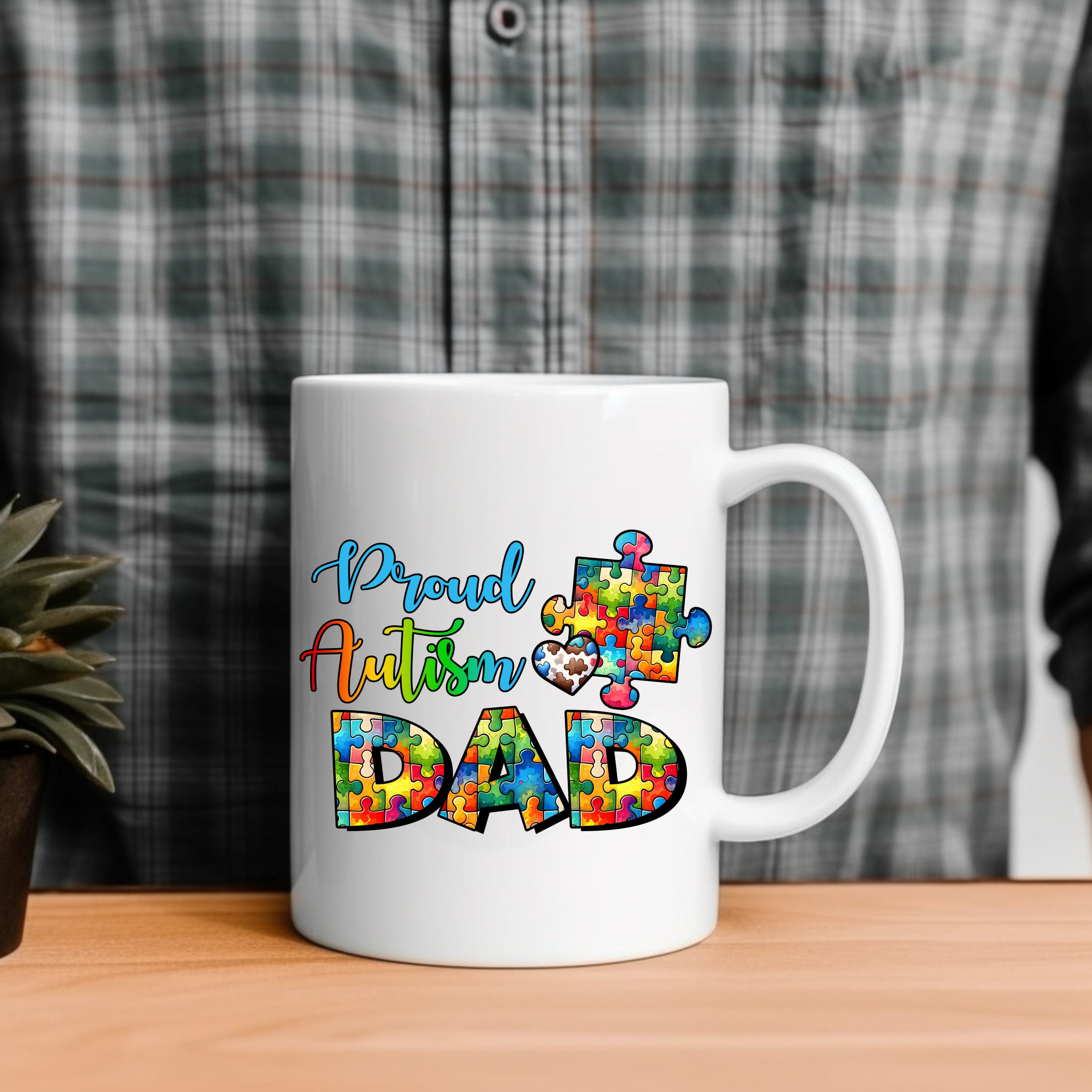 Proud Autism Dad Mugs 11oz, 15oz Father's Day Gift, Autism Dad Gift ...