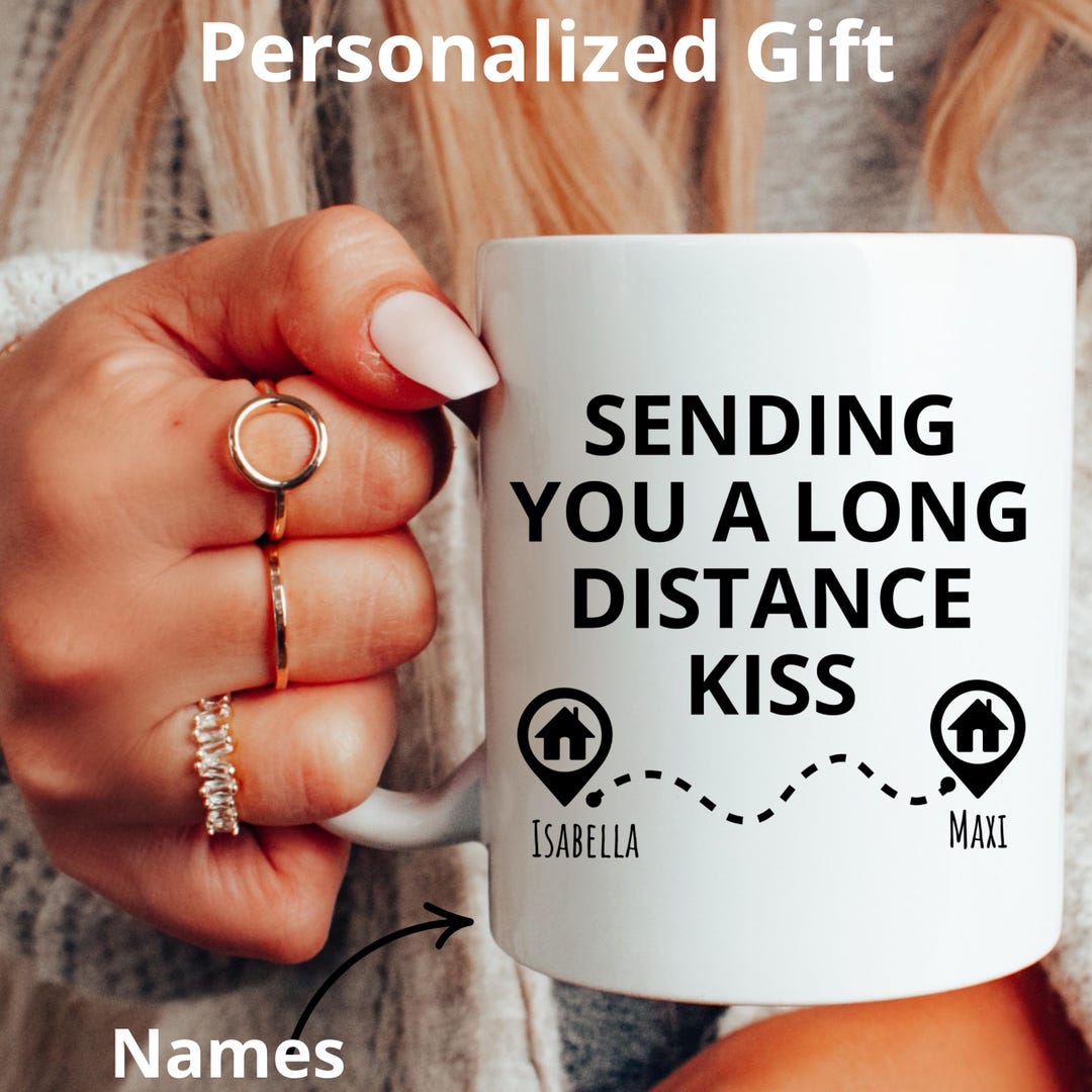 Personalized Long-distance Mug Sending You a Long-distance Kiss ...
