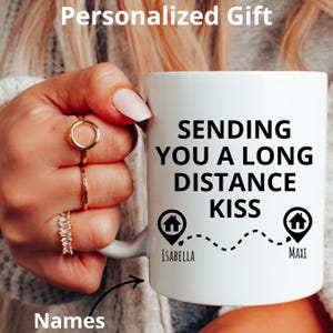 Personalized Long-distance Mug Sending You a Long-distance Kiss ...