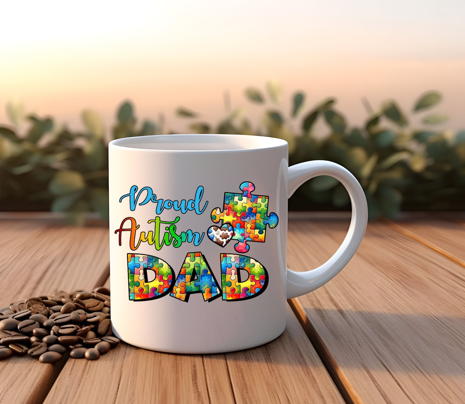 Proud Autism Dad Mugs 11oz, 15oz Father's Day Gift, Autism Dad Gift ...