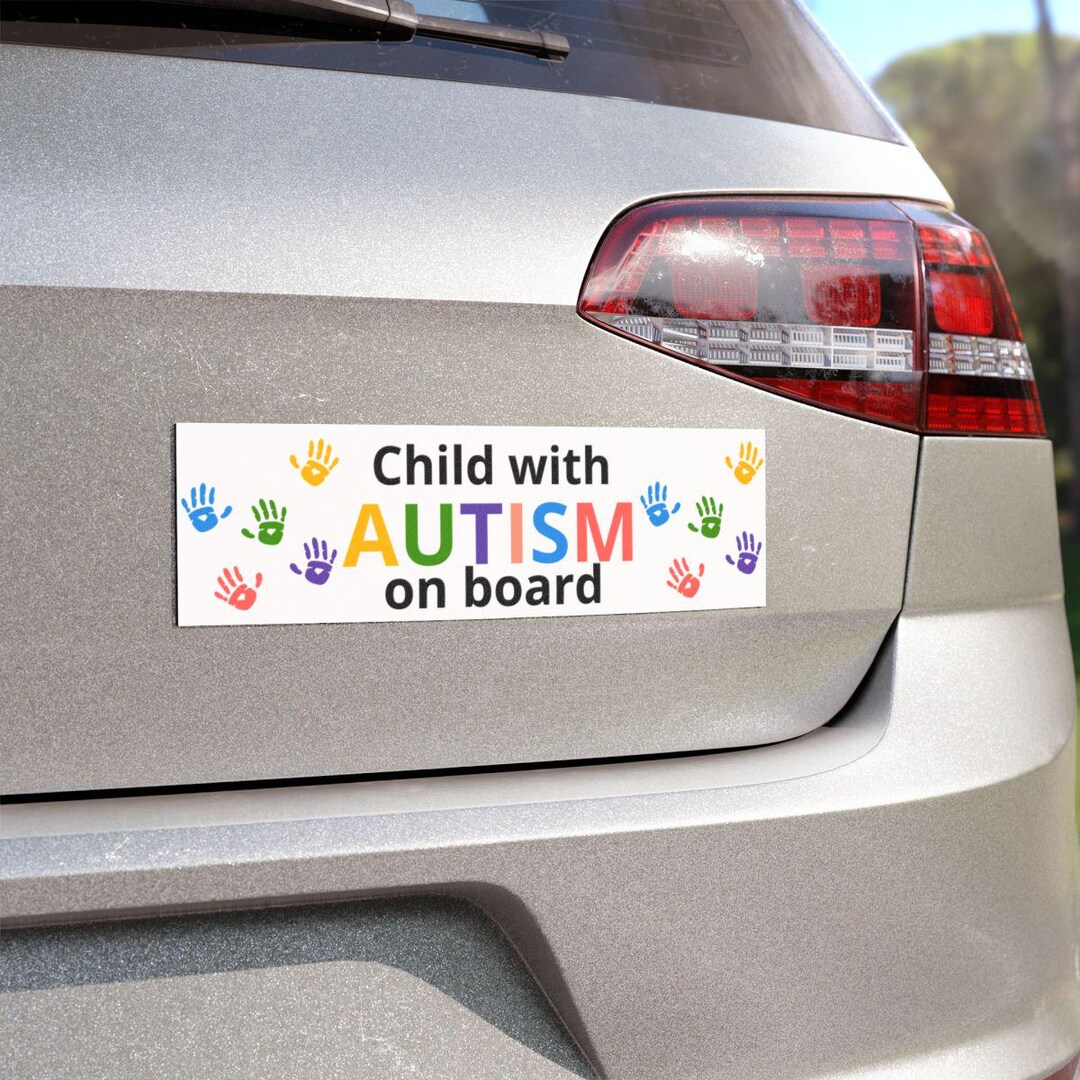 Car Magnet Waterproof Bumper Sticker for Child With Autism on Board ...