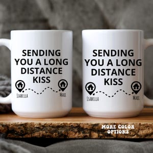 Personalized Long-distance Mug Sending You a Long-distance Kiss ...