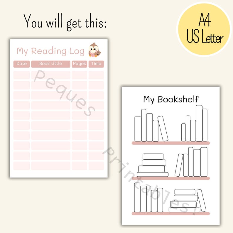 Reading Log for Kids, Book Tracker for Kids, Reading Challenge, Kids ...