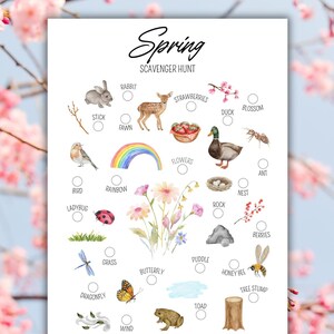 Outdoor Scavenger Hunt for Kids, Spring Unit Study, Outdoor Treasure ...