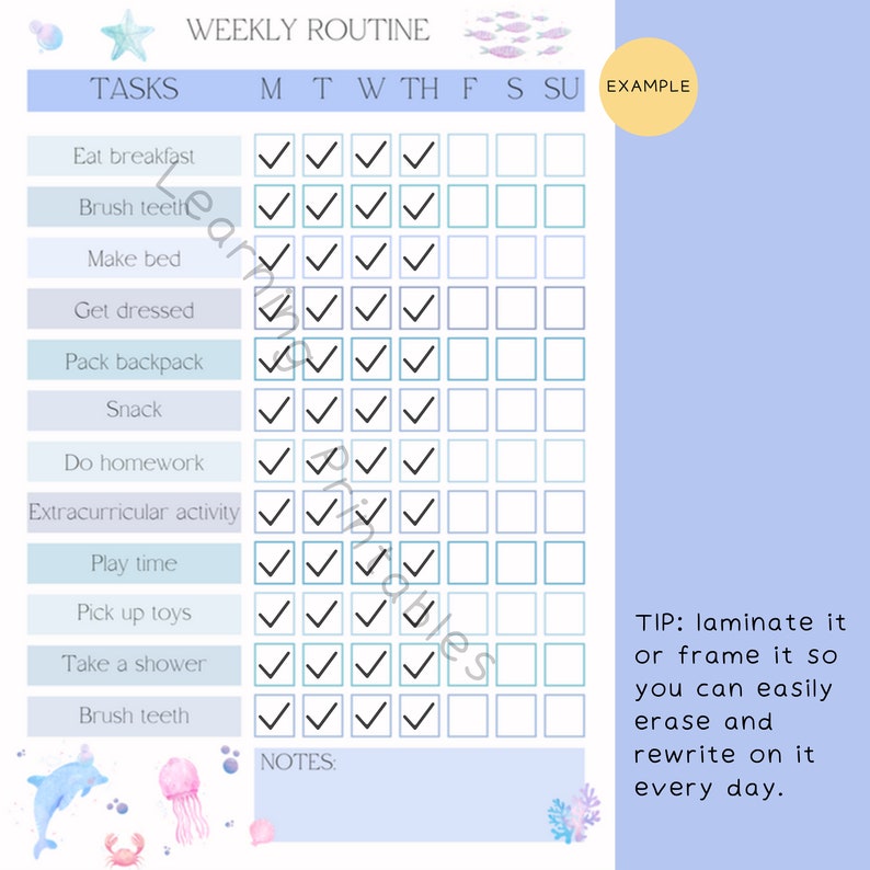 Daily Checklist, Daily Routine, Chore Chart, Chore Chart for Kids ...
