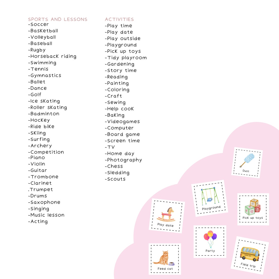 Editable Kids Daily Routine Cards, Chore Chart for Kids, Daily Visual ...
