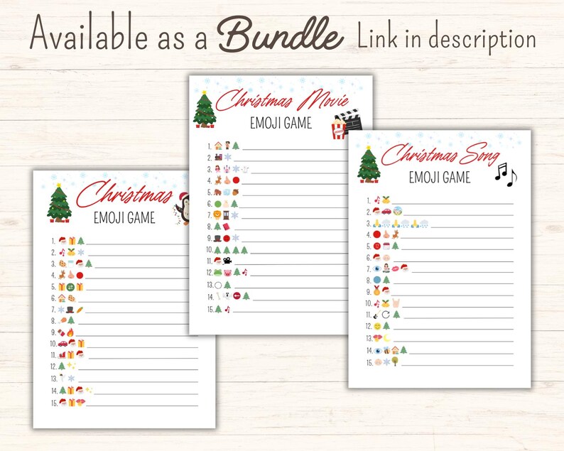 Christmas Emoji Pictionary Game, Christmas Emoji Quiz, Fun Christmas ...