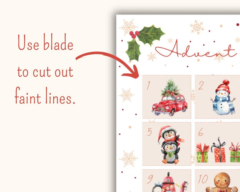 Editable Advent Activity Cards for Kids, Advent Calendar, Christmas ...