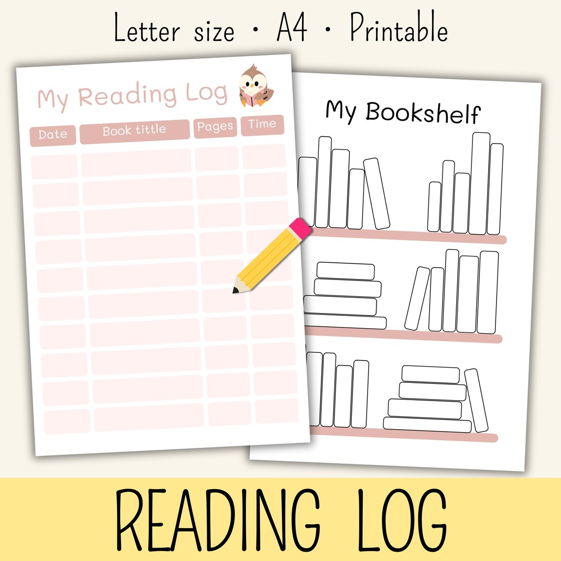 Reading Log for Kids, Book Tracker for Kids, Reading Challenge, Kids ...