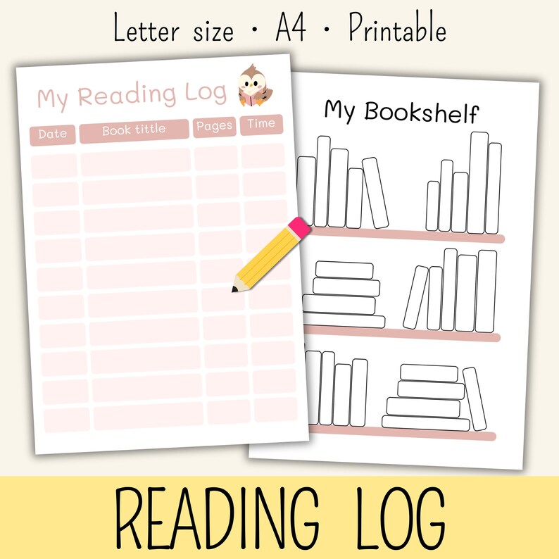 Reading Log for Kids, Book Tracker for Kids, Reading Challenge, Kids ...