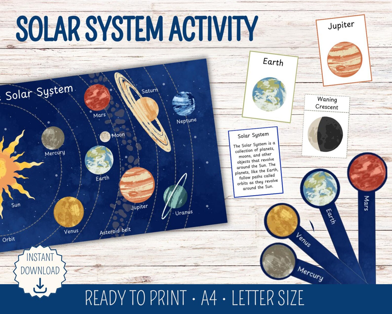 Solar System Activity Pack, Space Unit Study, Solar System Model and ...