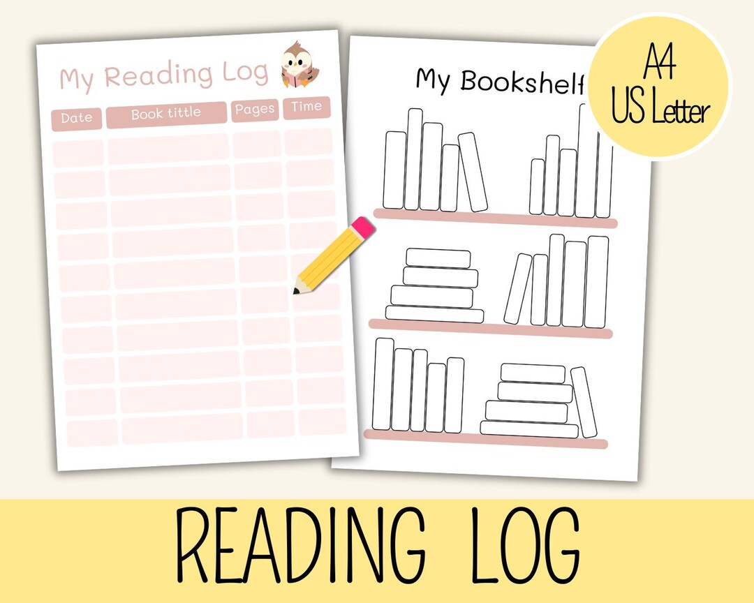 Reading Log for Kids, Book Tracker for Kids, Reading Challenge, Kids ...