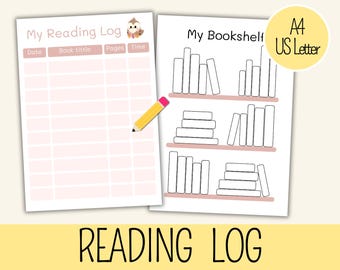 Reading Log for Kids, Book Tracker for Kids, Reading Challenge, Kids ...
