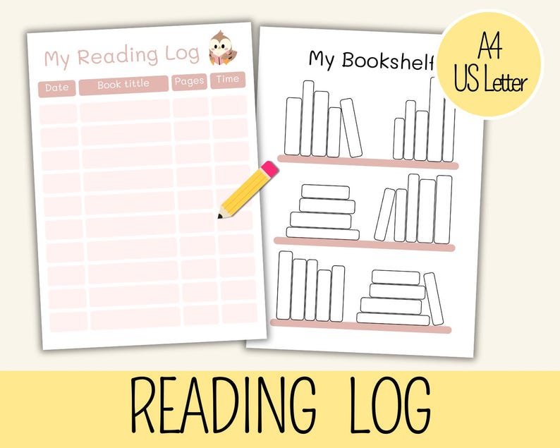 Reading Log for Kids, Book Tracker for Kids, Reading Challenge, Kids ...