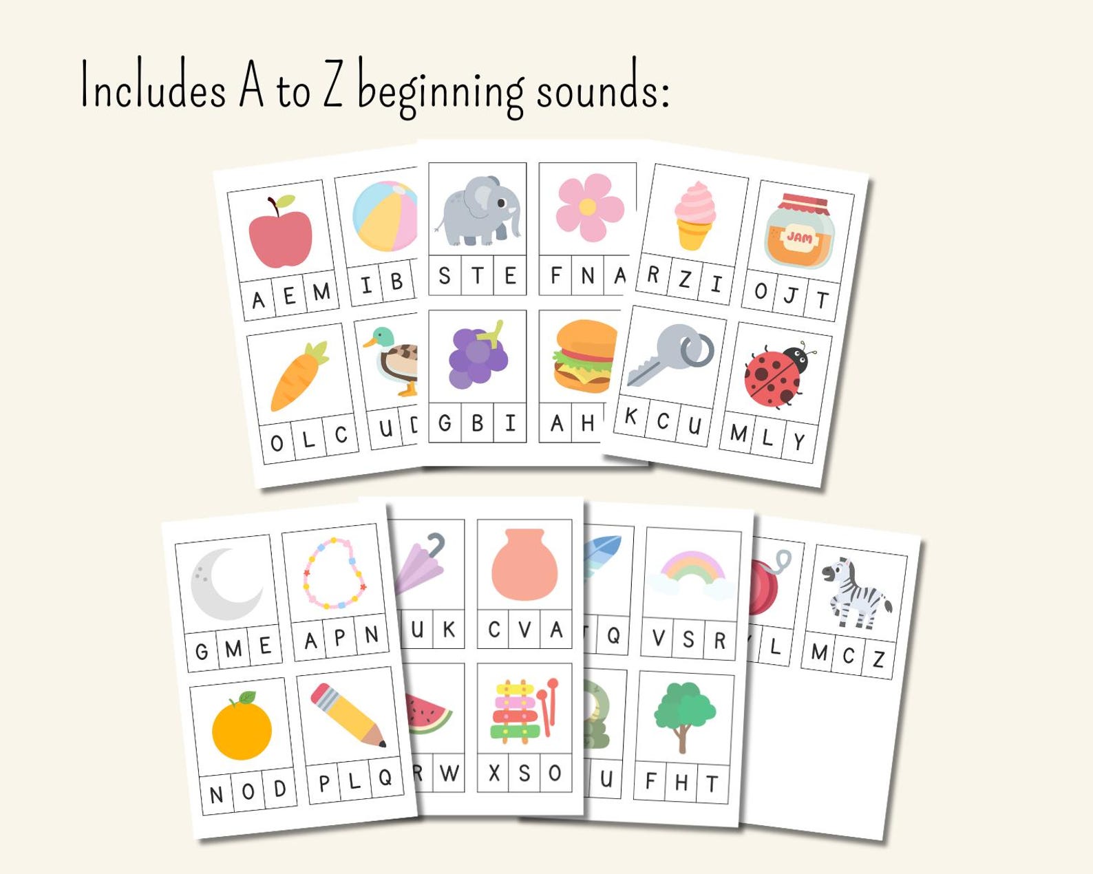 Alphabet Beginning Sounds Worksheets, Alphabet Letter Sounds Worksheet ...