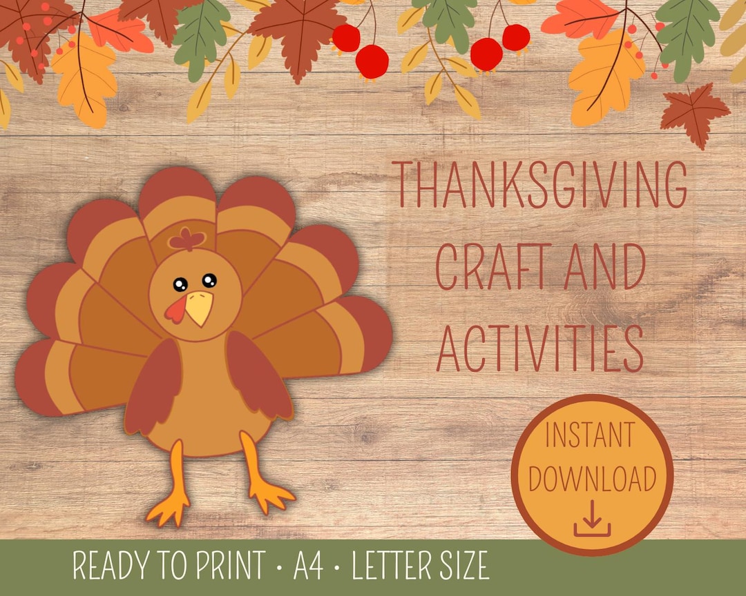 Thankful Turkey Activity, Kids Turkey Activity, Turkey Activity ...