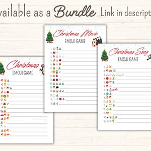 Christmas Movies Emoji Pictionary Game, Fun Christmas Party Games ...