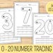 20 Number Trace Worksheet, Trace Numbers, Number Trace Printable, Kids ...