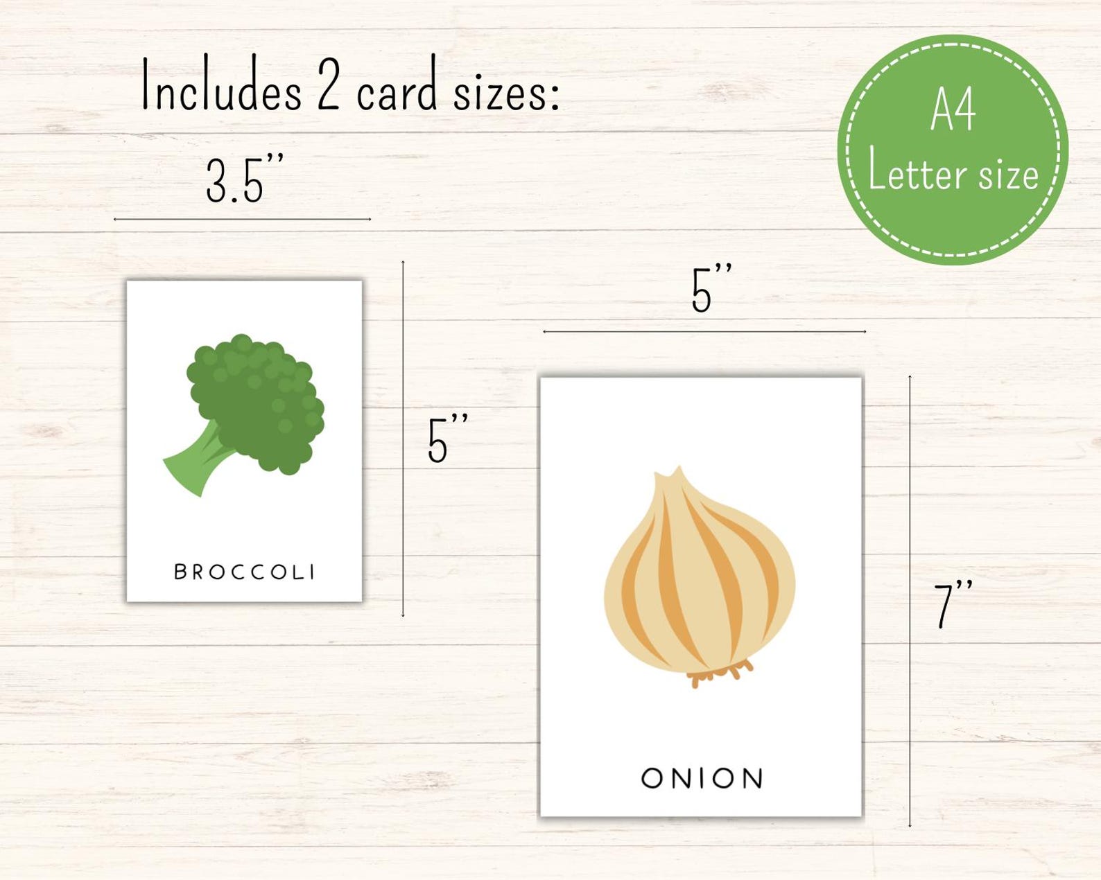 35 Vegetables Flashcards, Image Cards for Kids, Preschool, Nomenclature ...
