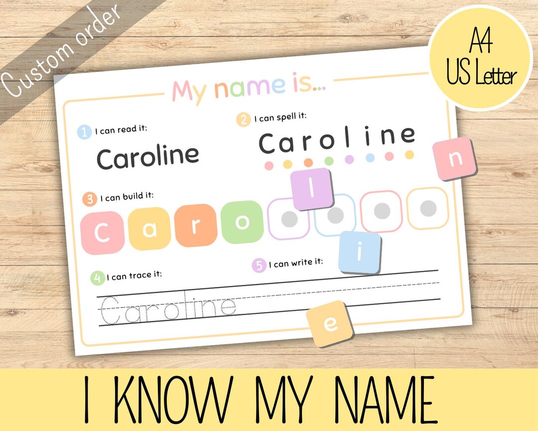 Custom Name Tracing Builder, Puzzle First Name, Spell Name Preschool ...